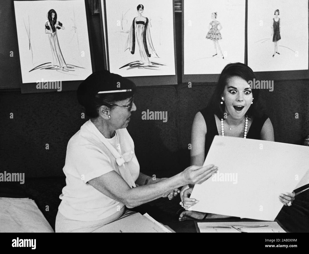 LOVE WITH THE PROPER STRANGER, from left: costume designer Edith Head ...