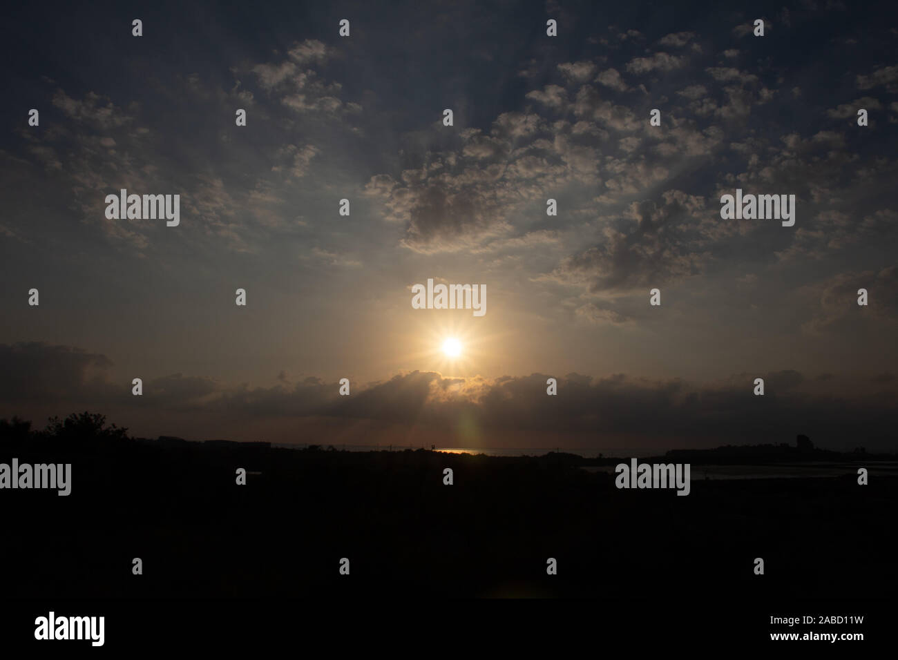 the sunset in different perspective and beauty of it in the colors of ...