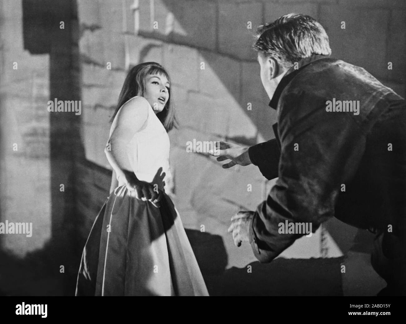 MANIAC, from left: Liliane Brousse, Donald Houston, 1963 Stock Photo ...
