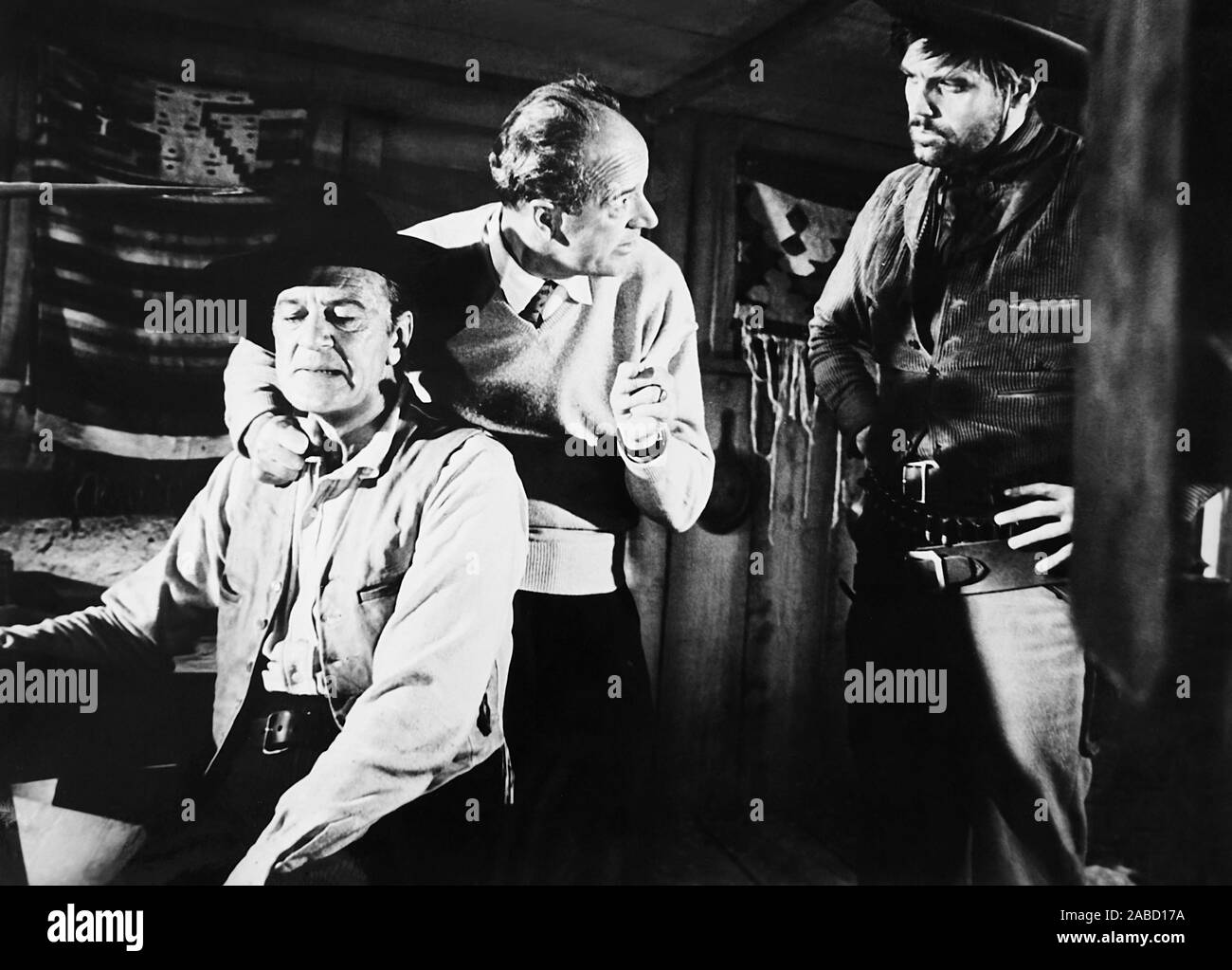 MAN OF THE WEST, from left: Gary Cooper, director Anthony Mann, Jack ...