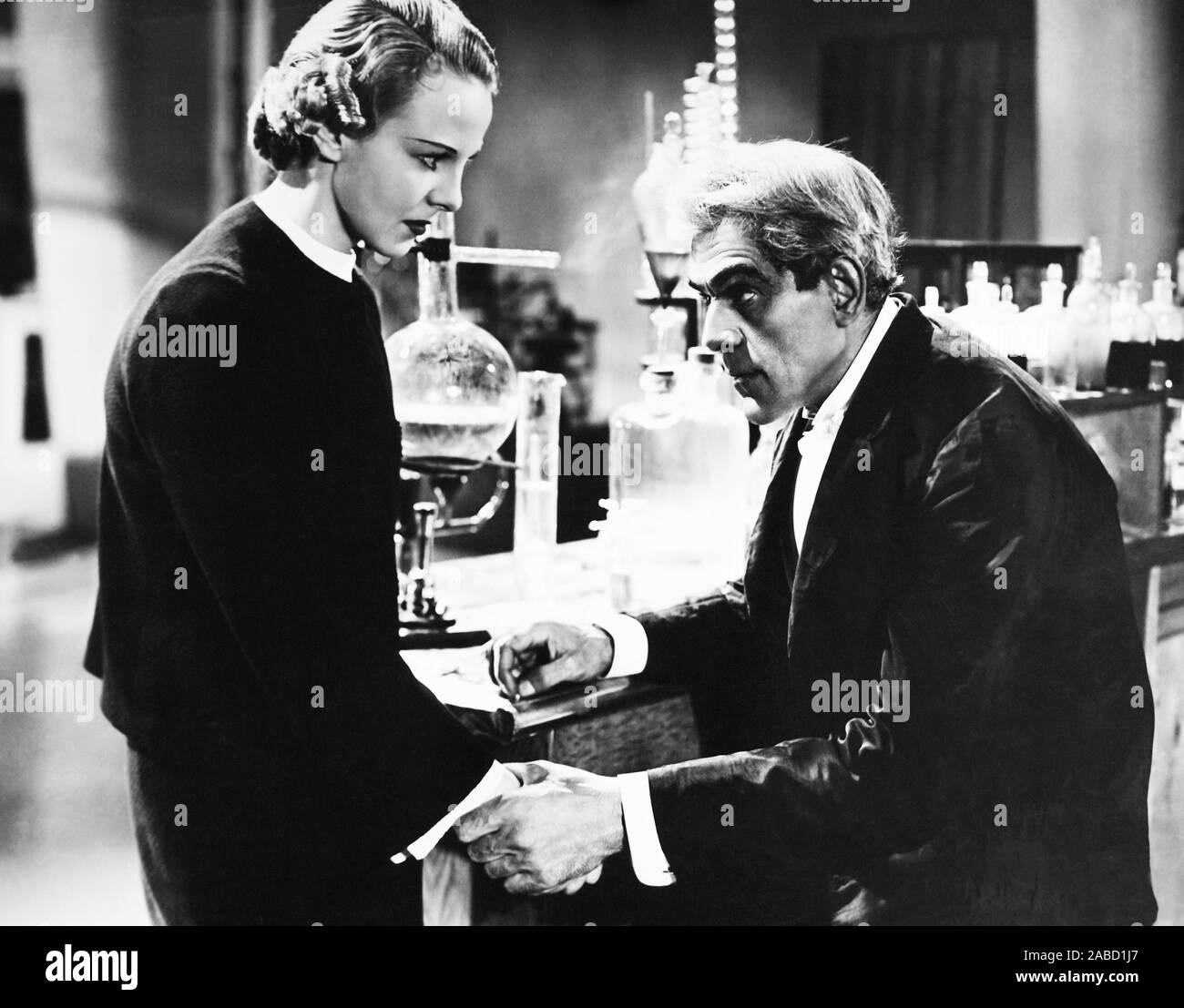 THE MAN WHO CHANGED HIS MIND, (aka THE MAN WHO LIVED AGAIN), from left, Anna Lee, Boris Karloff ...