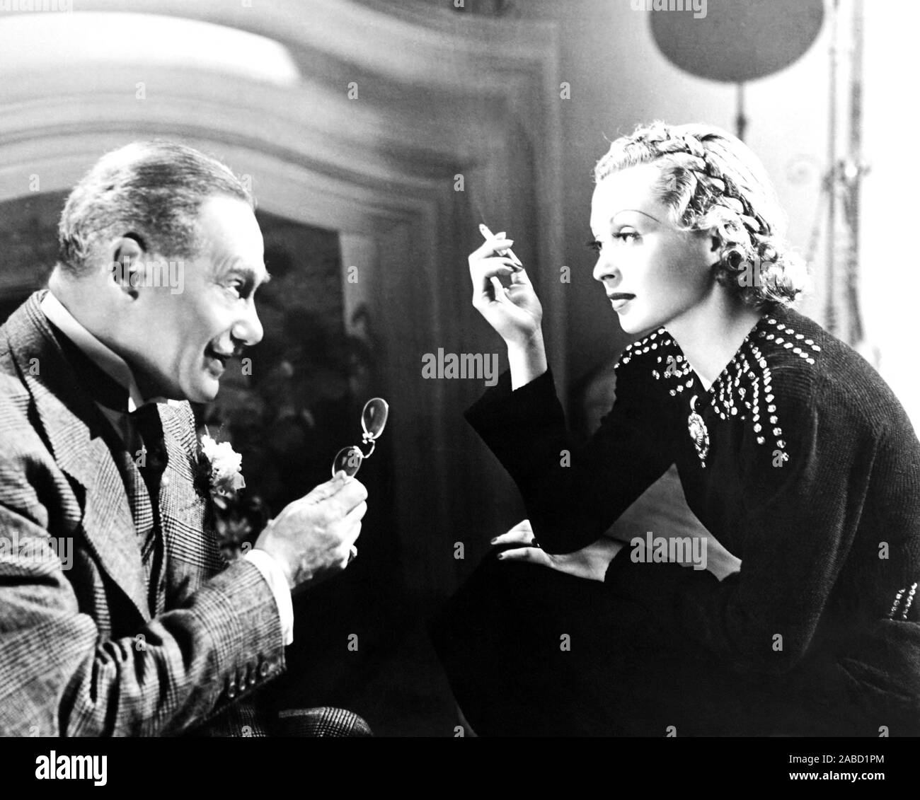 THE MAN WITH 100 FACES, (aka CRACKERJACK), from left, Michael Shepley, Lilli Palmer, 1938 Stock ...
