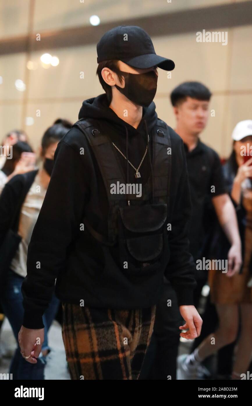 Chinese singer and rapper Cai Xukun arrives at a Beijing airport after ...