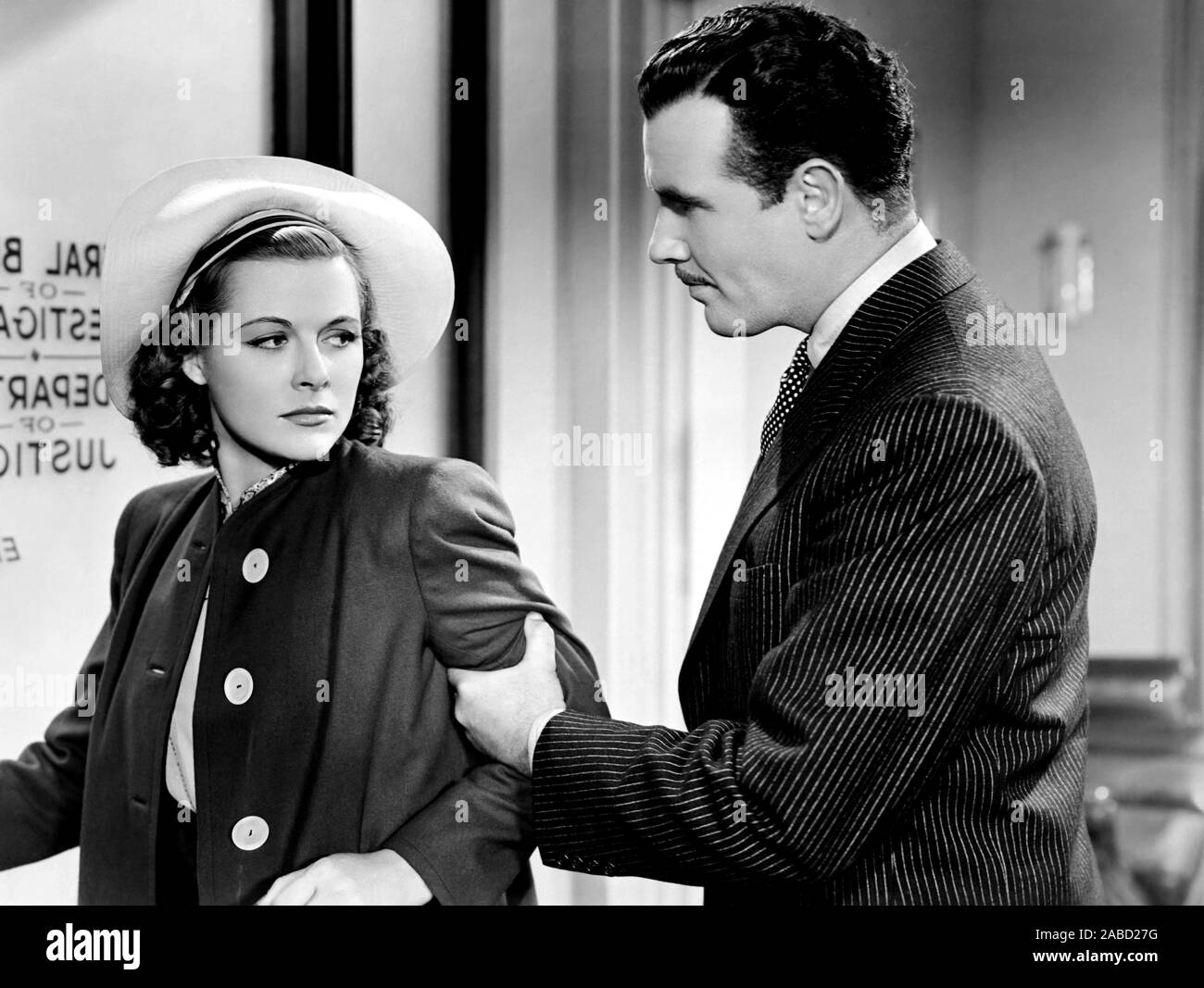 MISSING EVIDENCE, from left, Irene Hervey, Preston Foster, 1939 Stock ...