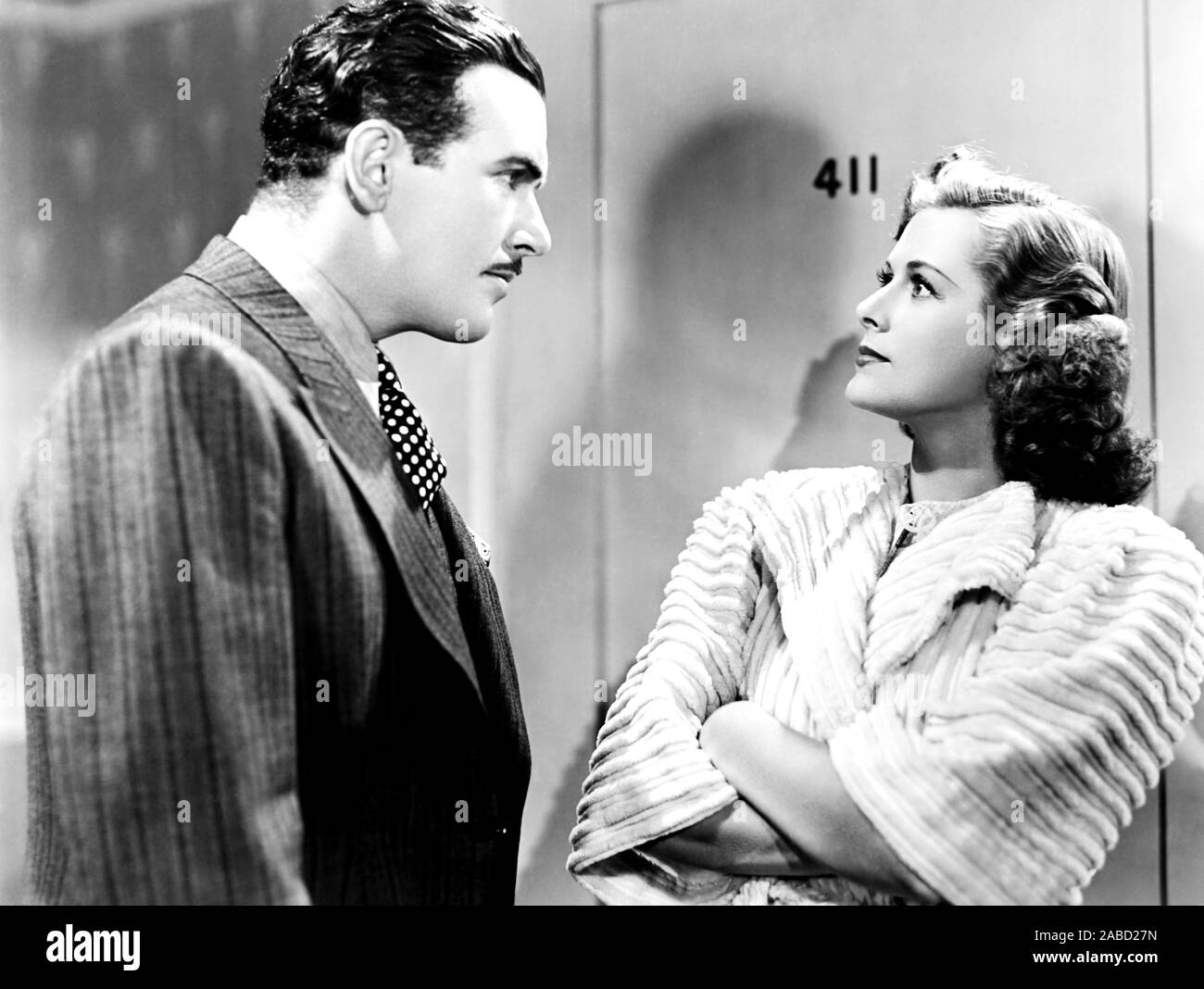 MISSING EVIDENCE, from left, Preston Foster, Irene Hervey, 1939 Stock ...