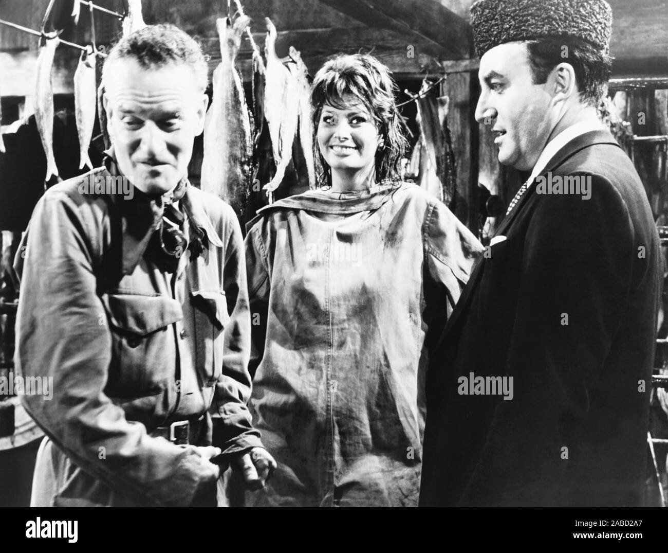 THE MILLIONAIRESS, from left: director Anthony Asquith, Sophia Loren ...