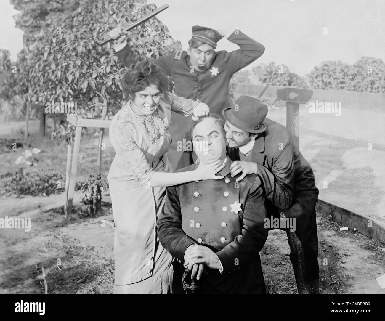 MURPHY'S I.O.U., front from left; Dot Farley, Fred Mace, Henry Lehrman ...