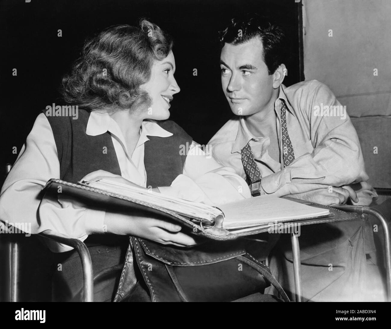 MY OWN TRUE LOVE, from left: Phyllis Calvert, Philip Friend on set ...