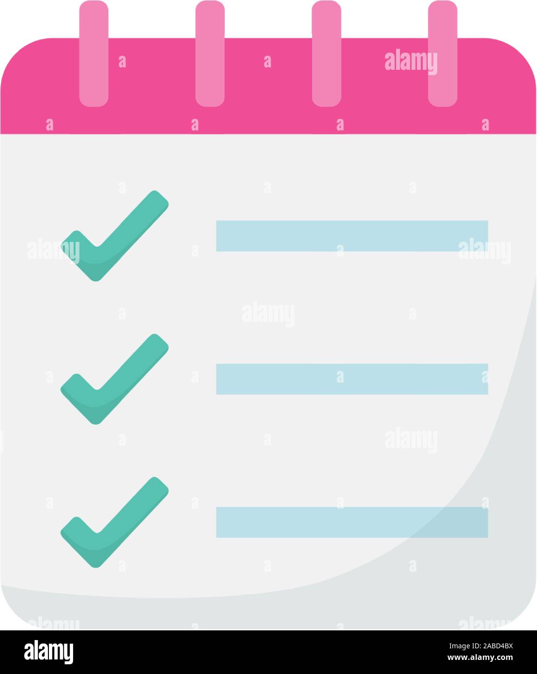 list check mark notepad spiral icon vector illustration Stock Vector ...