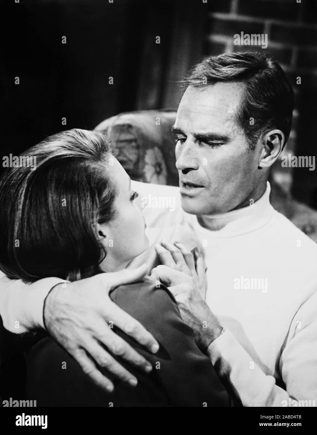 NUMBER ONE, from left: Diana Muldaur, Charlton Heston, 1969 Stock Photo ...