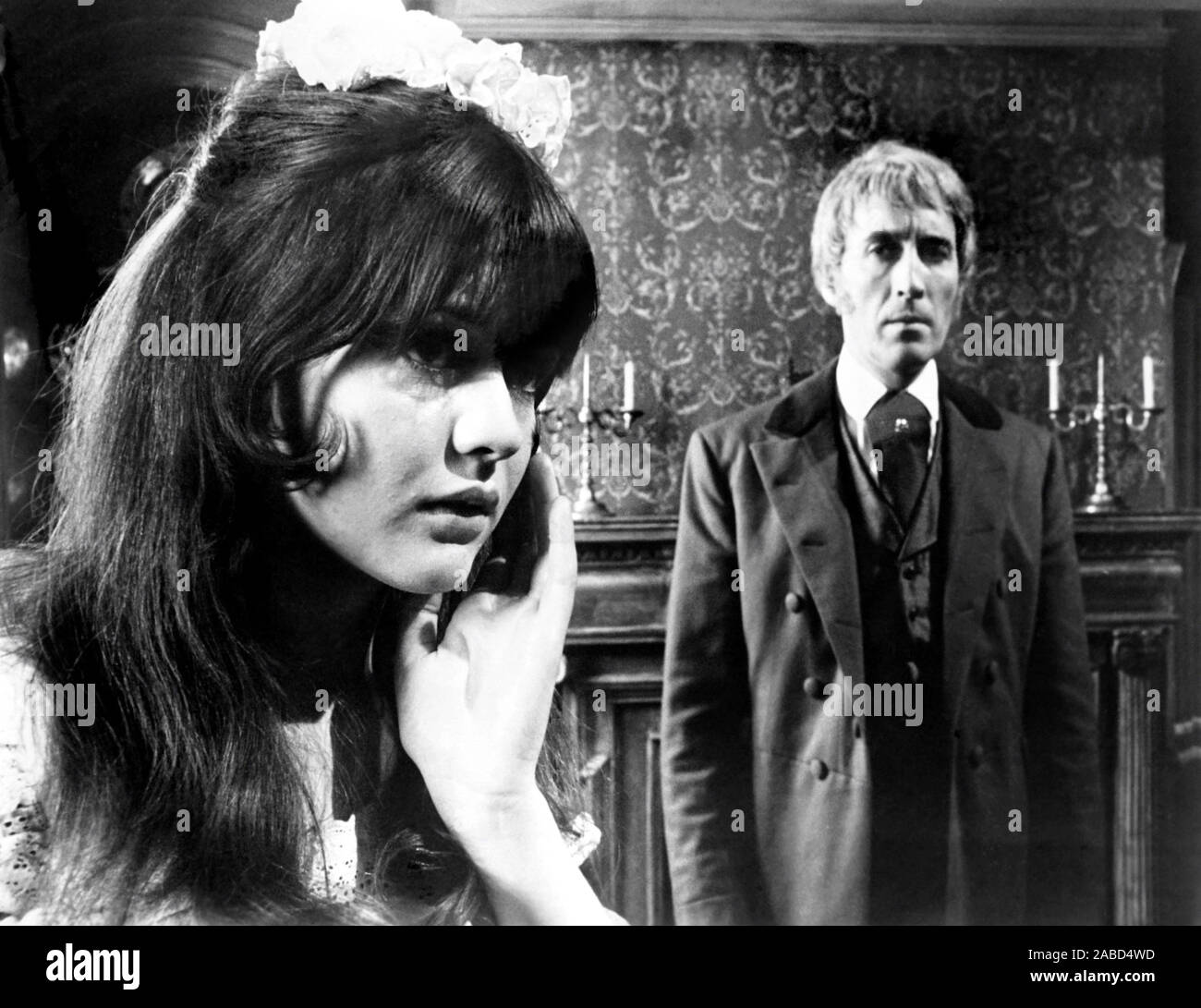 THE OBLONG BOX, from left, Sally Geeson, Christopher Lee, 1969 Stock ...