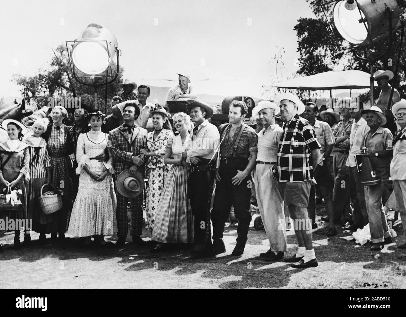 OKLAHOMA!, front, from left: Jane Fischer, Lizanne Truex, Charlotte ...