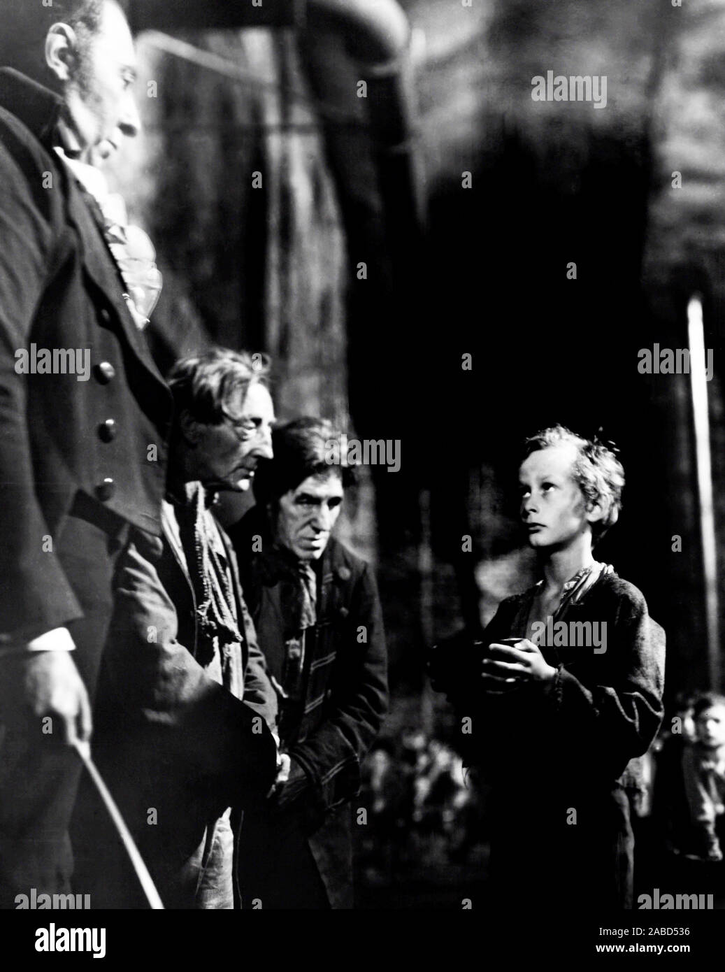 OLIVER TWIST, Kenneth Downey (far left), John Howard Davies (right ...