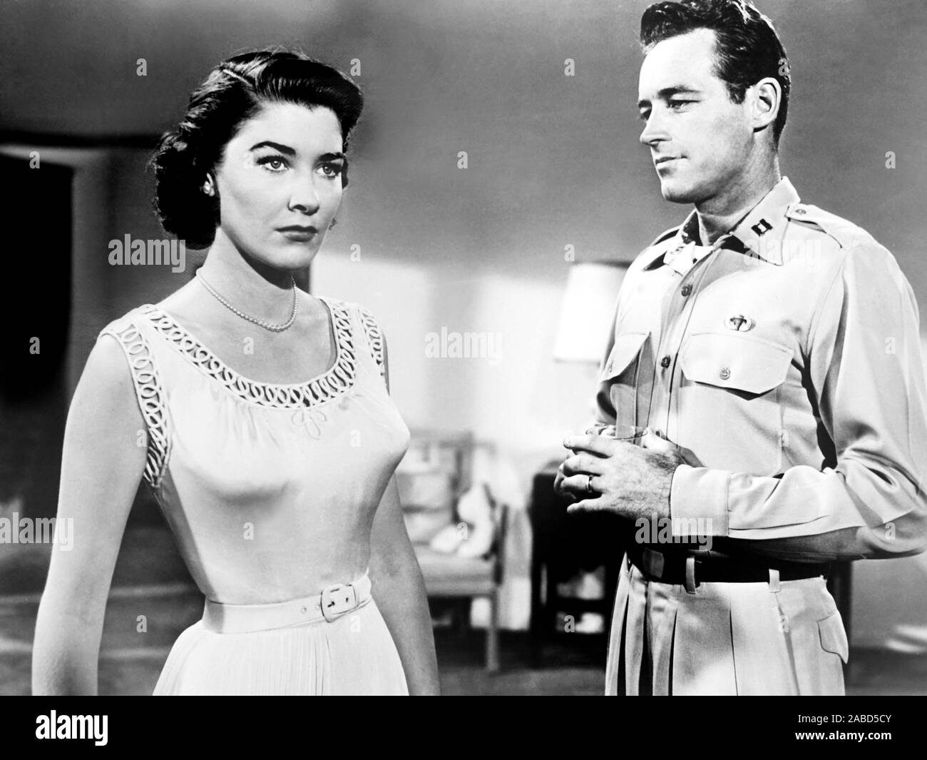 ON THE THRESHOLD OF SPACE, from left, Virginia Leith, Guy Madison, 1956 ...