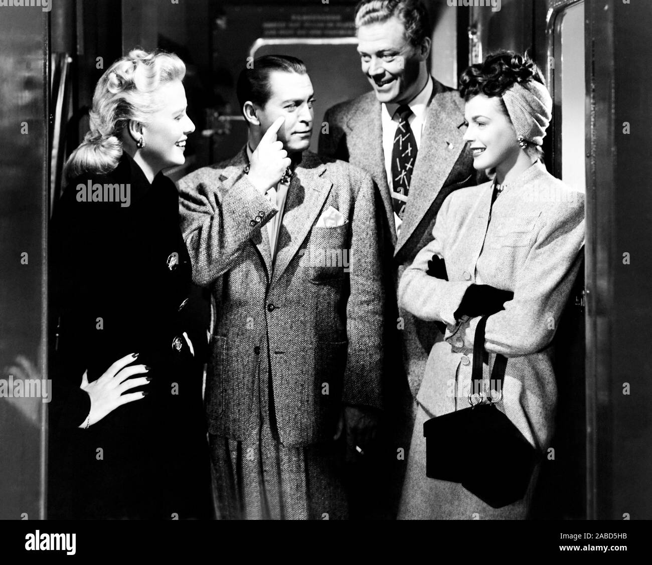 ONE WAY TO LOVE, from left, Janis Carter, Chester Morris, Willard ...