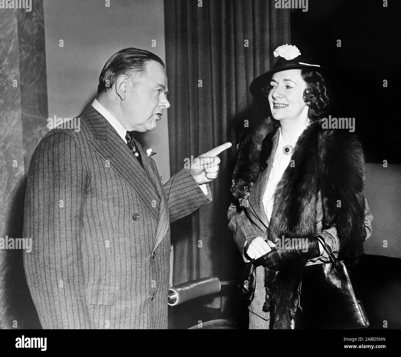 OUR LEADING CITIZEN, from left: Gene Lockhart, Kathleen Lockhart on set ...