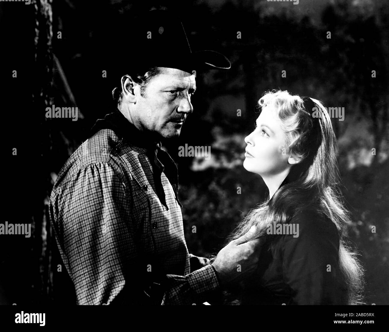 THE OUTRIDERS, from left, Joel McCrea, Arlene Dahl, 1950 Stock Photo ...