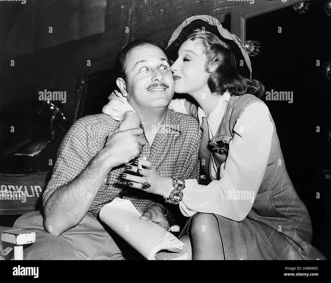 PARIS CALLING, from left: director Edwin L. Marin, Elisabeth Bergner on ...