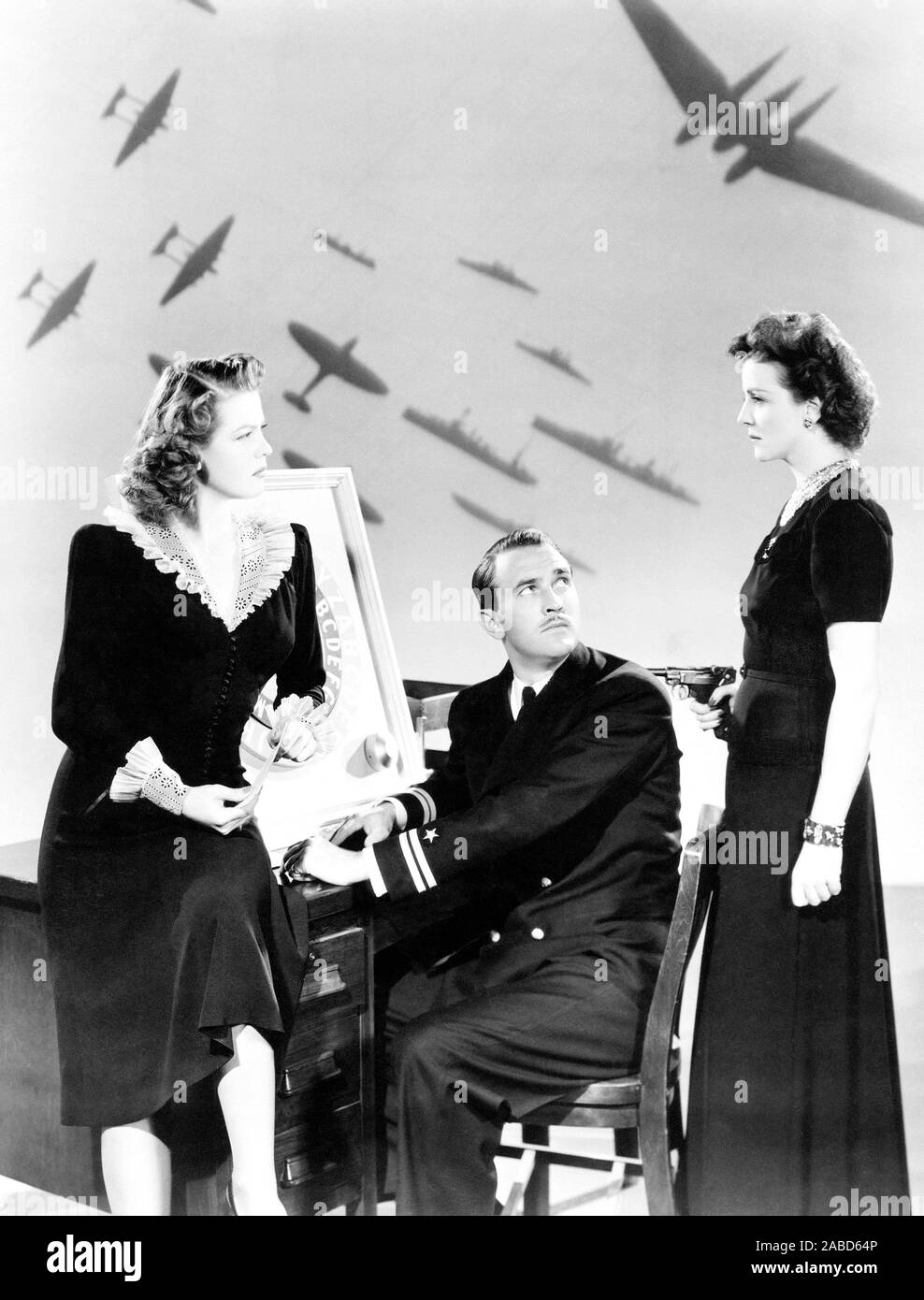 PACIFIC RENDEZVOUS, from left, Jean Rogers, Lee Bowman, Mona Maris ...