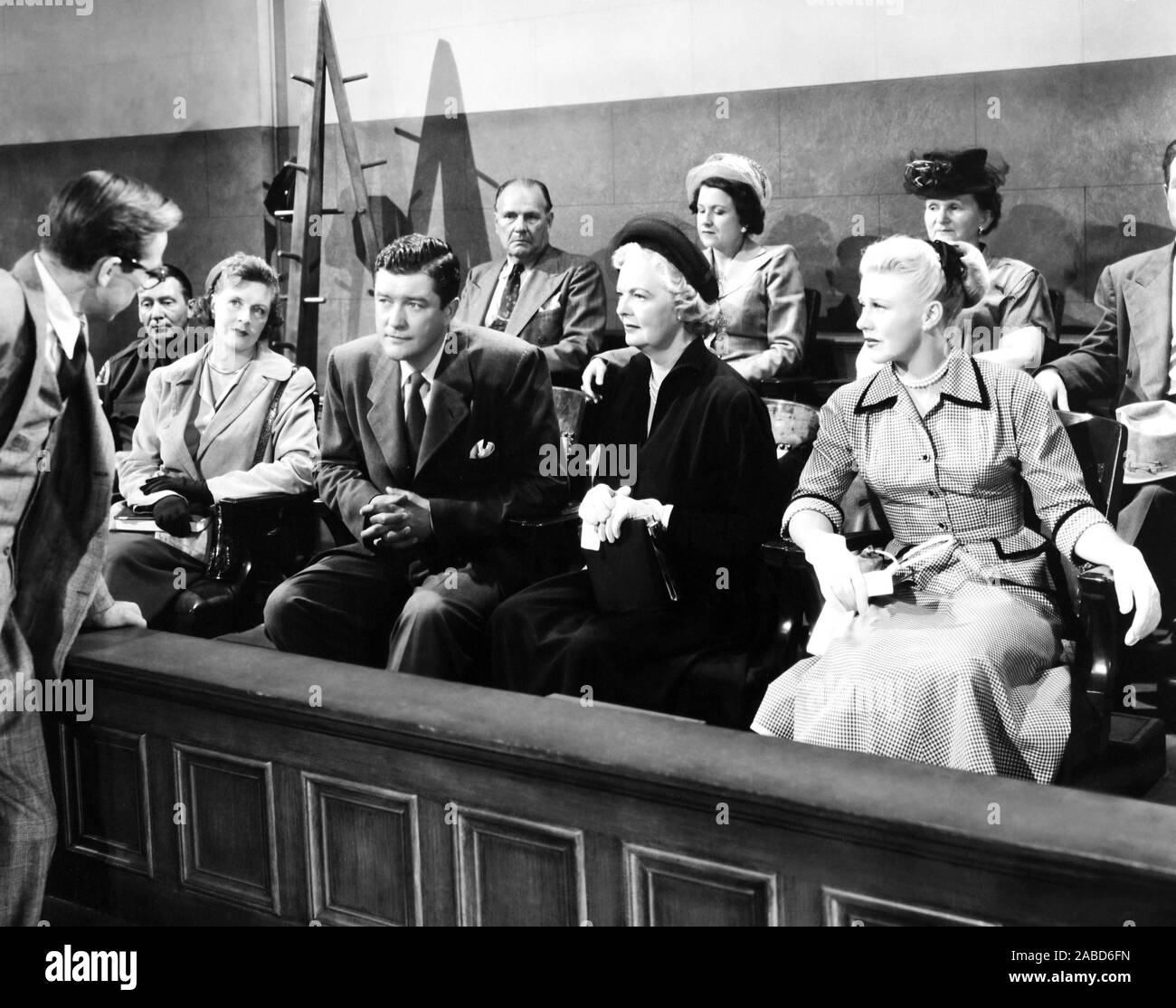 PERFECT STRANGERS, Dennis Morgan (second from left), Ginger Rogers ...