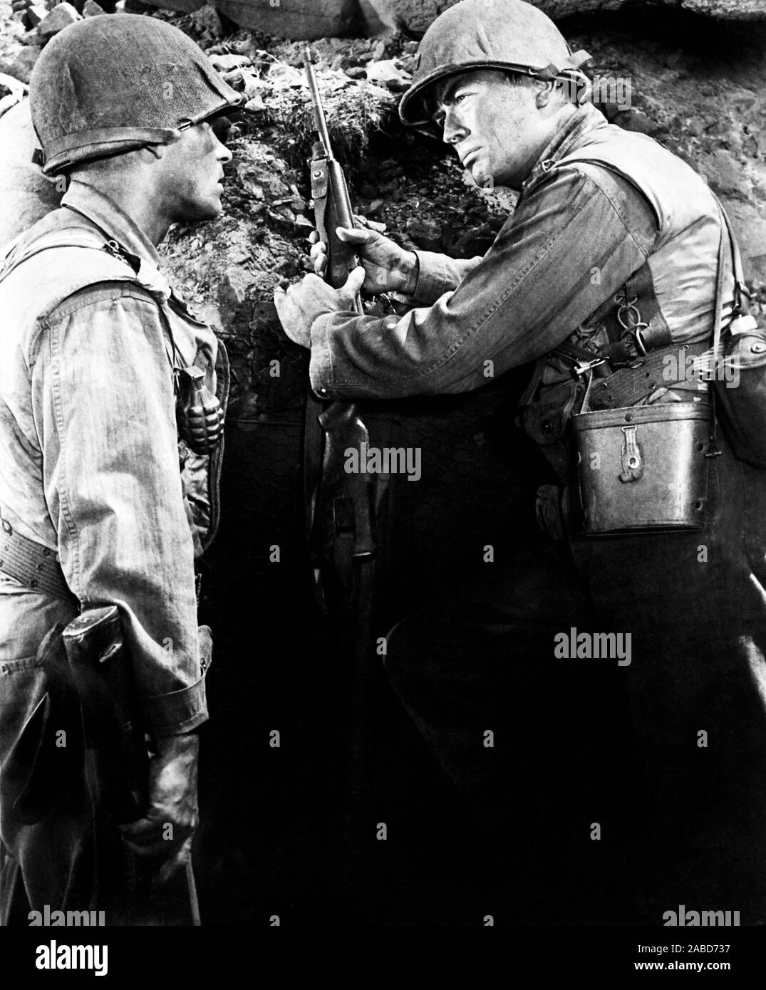 PORK CHOP HILL, from left, George Peppard, Gregory Peck, 1959 Stock ...
