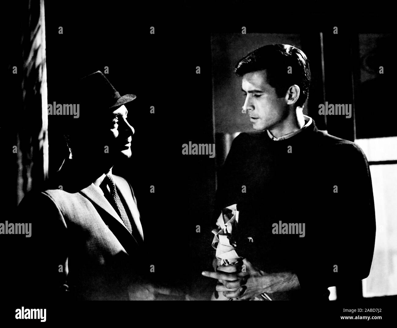 PSYCHO, from left, Martin Balsam, Anthony Perkins, 1960 Stock Photo - Alamy