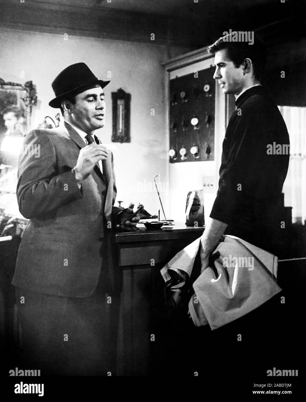 PSYCHO, from left, Martin Balsam, Anthony Perkins, 1960 Stock Photo - Alamy