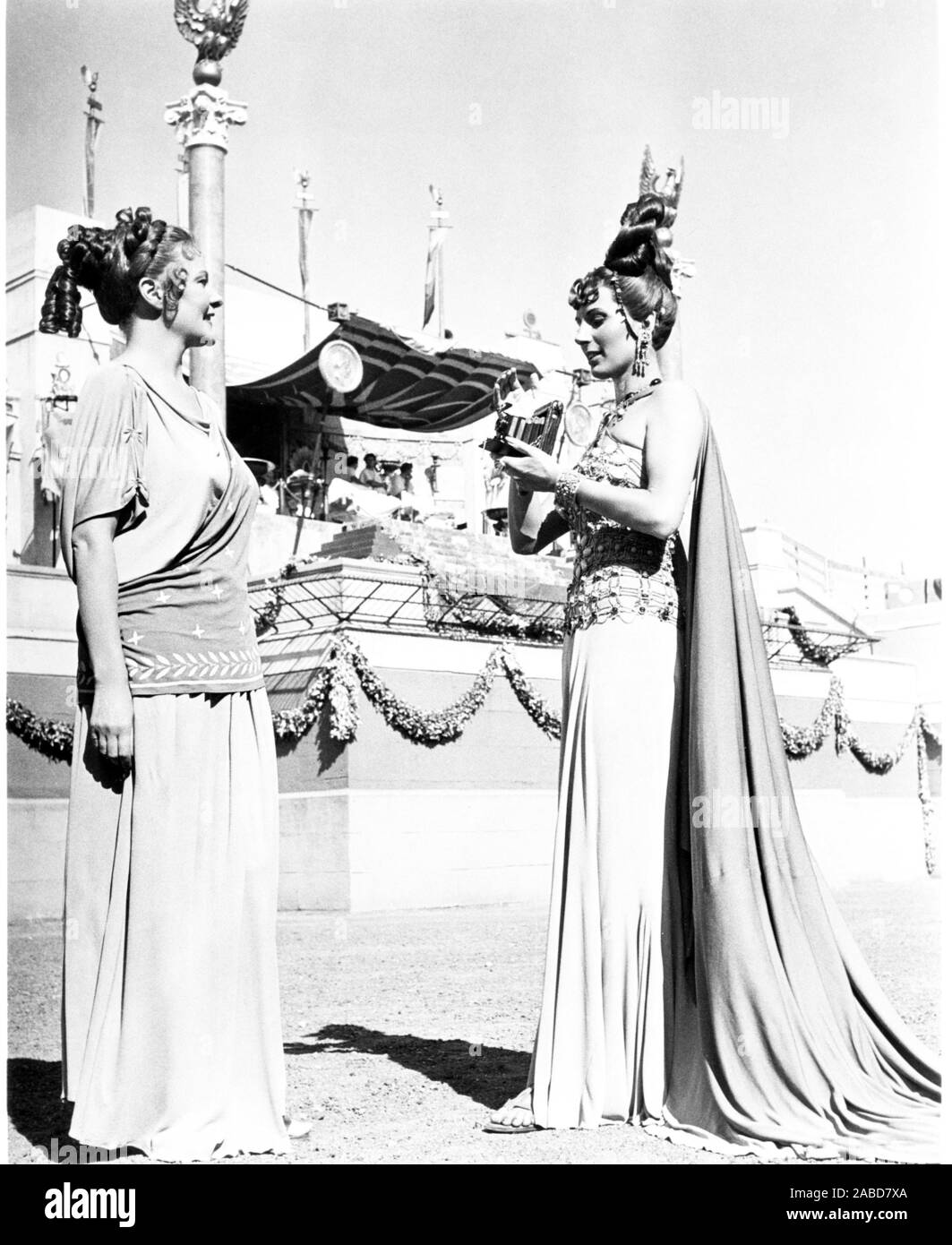 QUO VADIS, Patricia Laffan, right, snaps a photo of Joan Griffiths, on ...