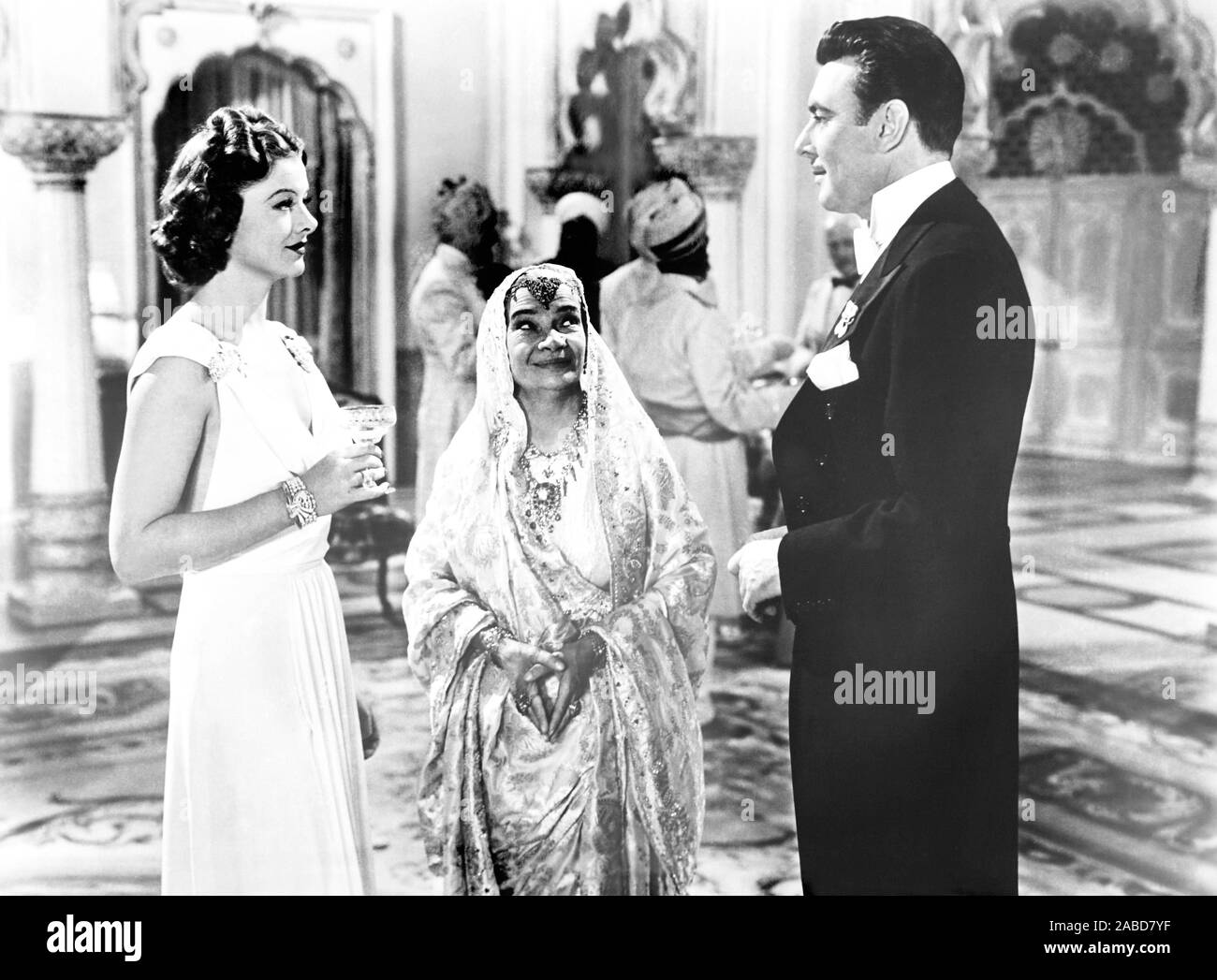 THE RAINS CAME, from left, Myrna Loy, Maria Ouspenskaya, George Brent ...