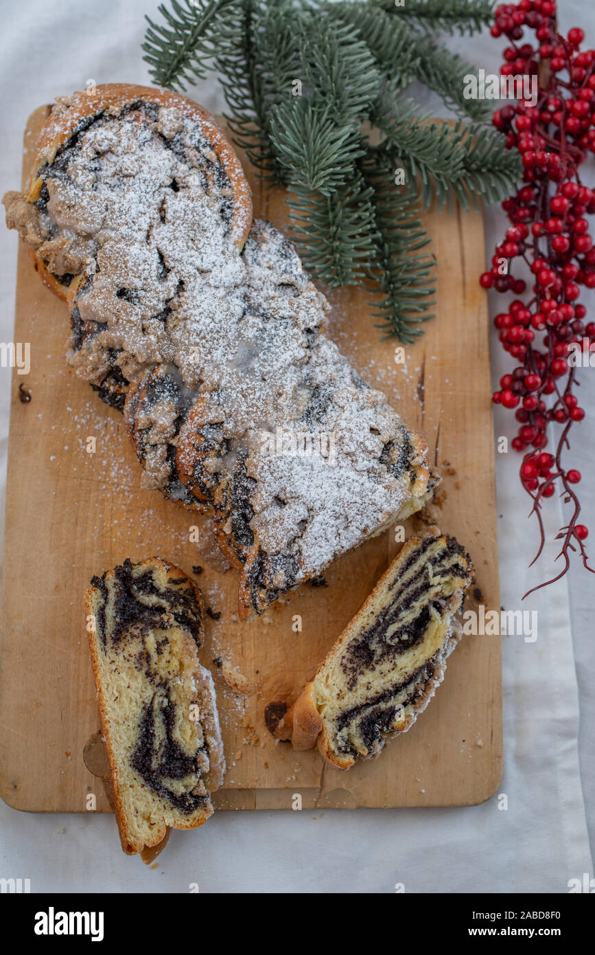 Traditional Christmas Stollen Cake Stock Photo - Alamy