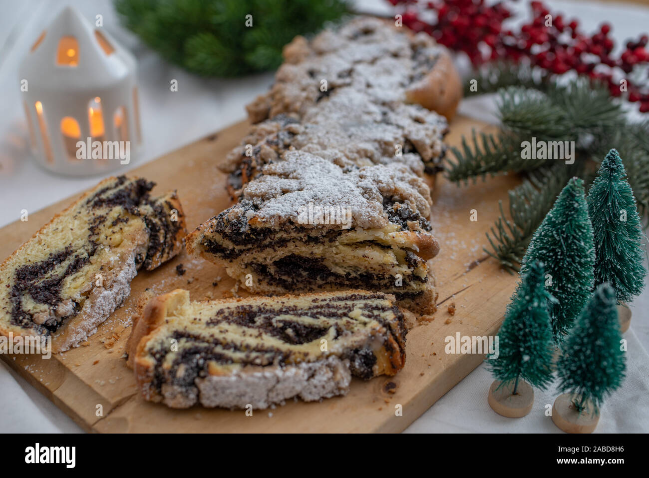 Traditional Christmas Stollen Cake Stock Photo - Alamy