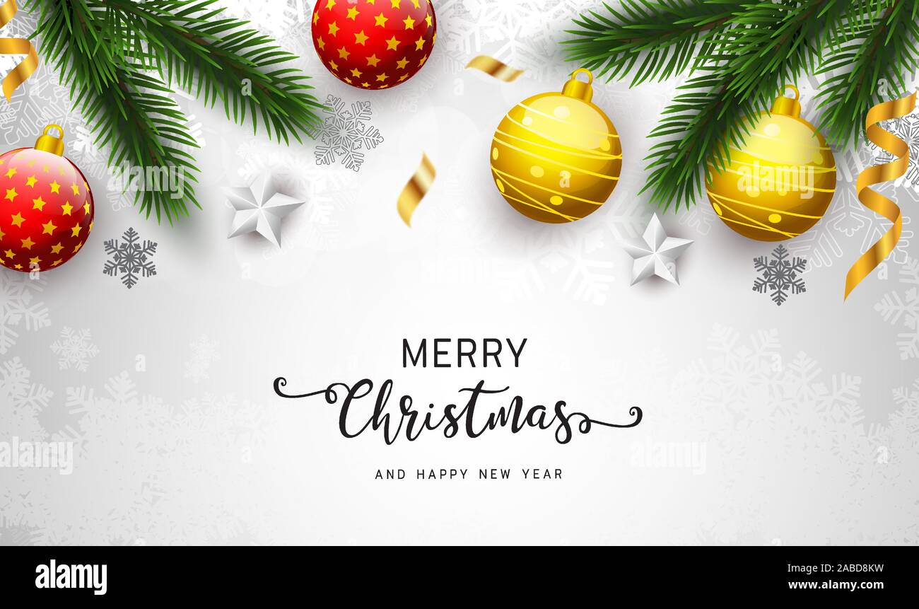 Christmas greeting card with Calligraphic Season Wishes and Composition ...