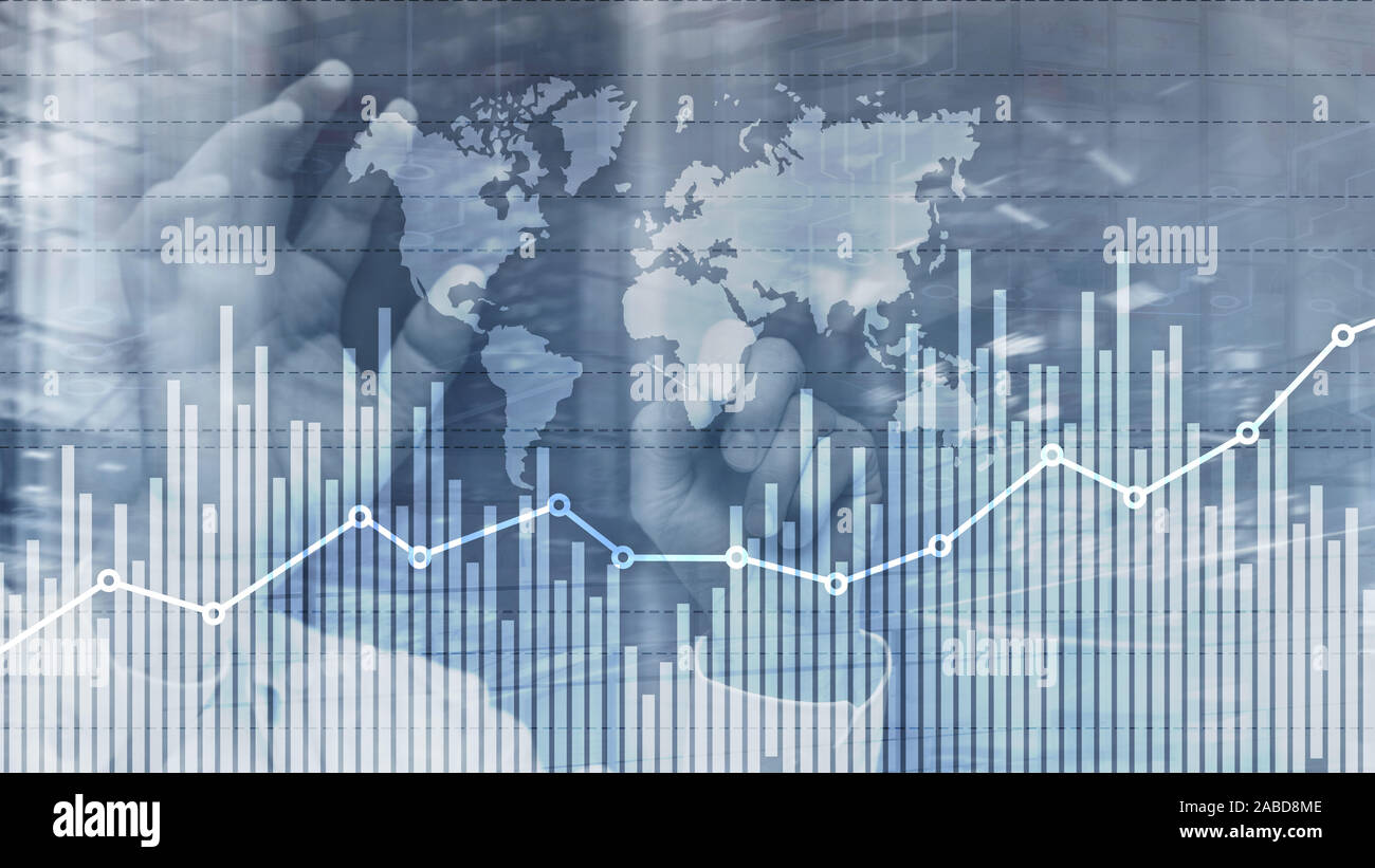 Business finance growth graph chart analysing diagram trading and forex ...
