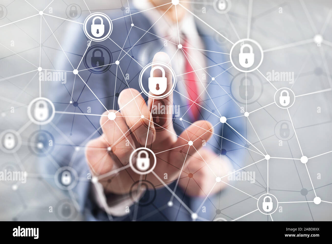 Cyber security, information privacy, data protection concept on modern ...