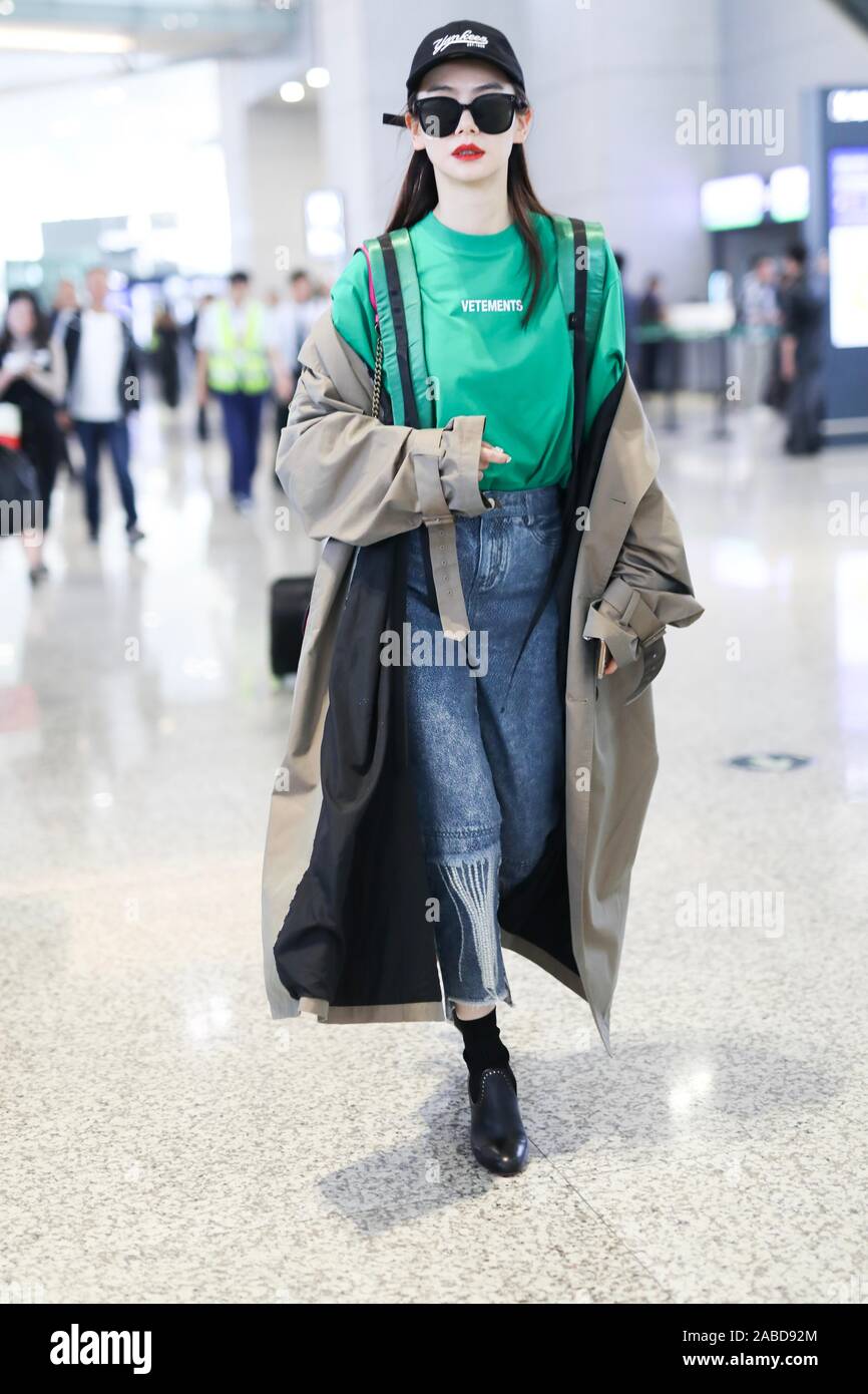 Chinese singer and actress Qi Wei or Stephy Qi shows up at Shanghai ...