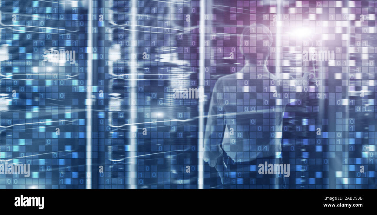 Digital background matrix information technology and internet concept ...