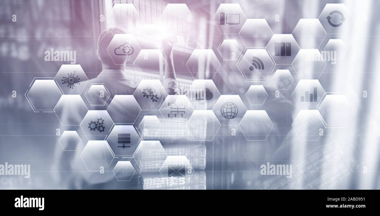 Information communication technology concept. Abstract background with ...