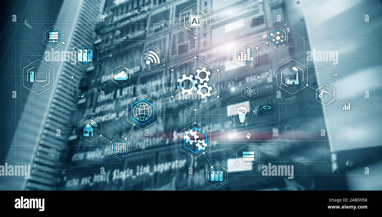 Gears icon business process automation connect Stock Photo - Alamy