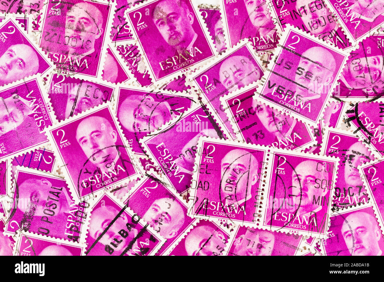SEATTLE WASHINGTON -November 22, 2019: Background of pink stamps from ...