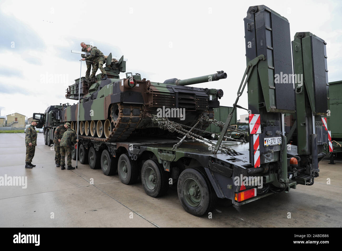 Military Tank Transport Truck