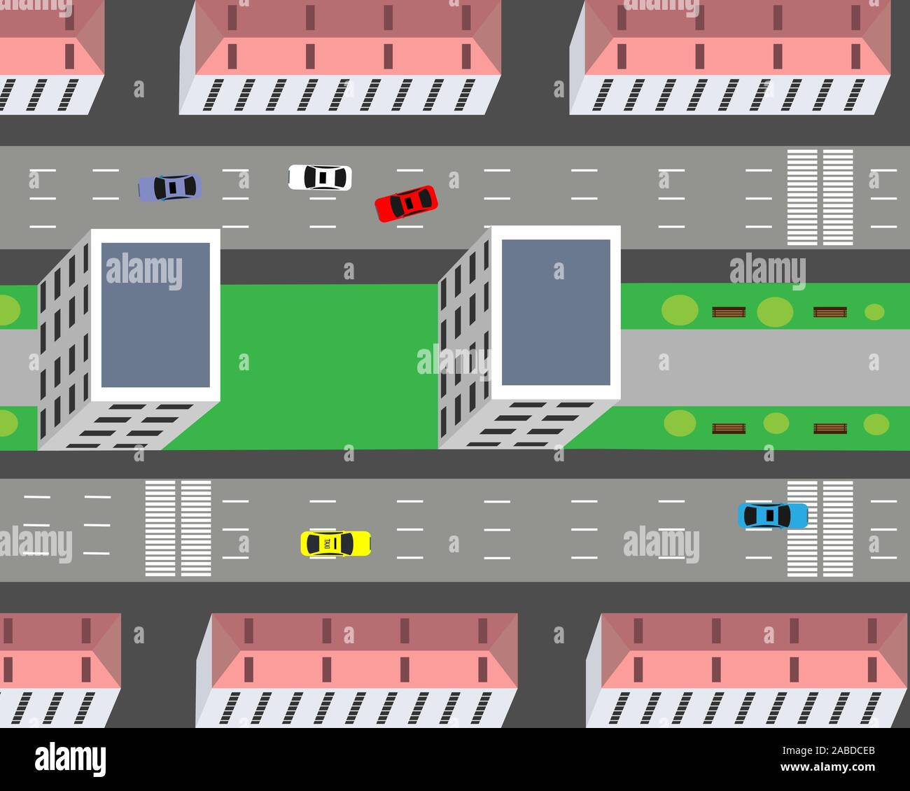 Top view street city life Stock Vector Images - Alamy