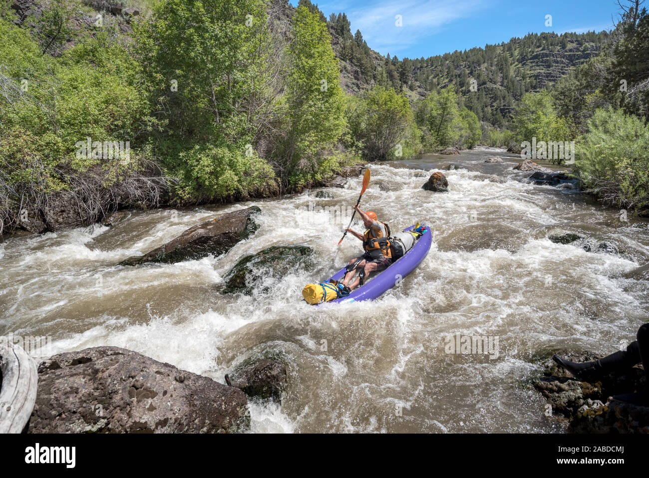 Paddling the Donner and Blitzen River in Southeastern Oregon Stock ...