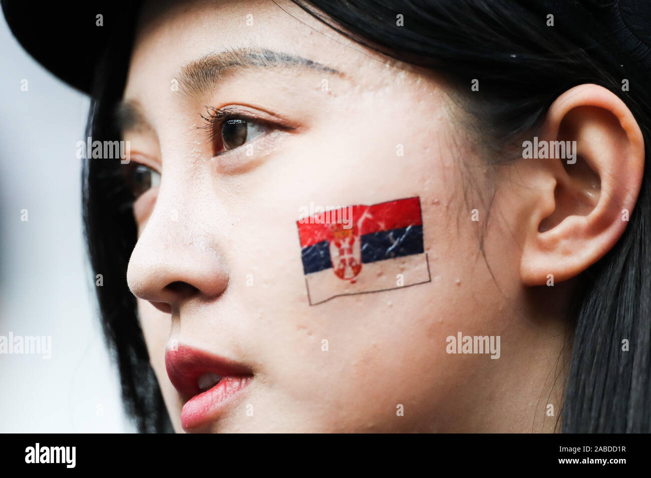 Local fans support Serbian professional tennis player Novak Djokovic by ...