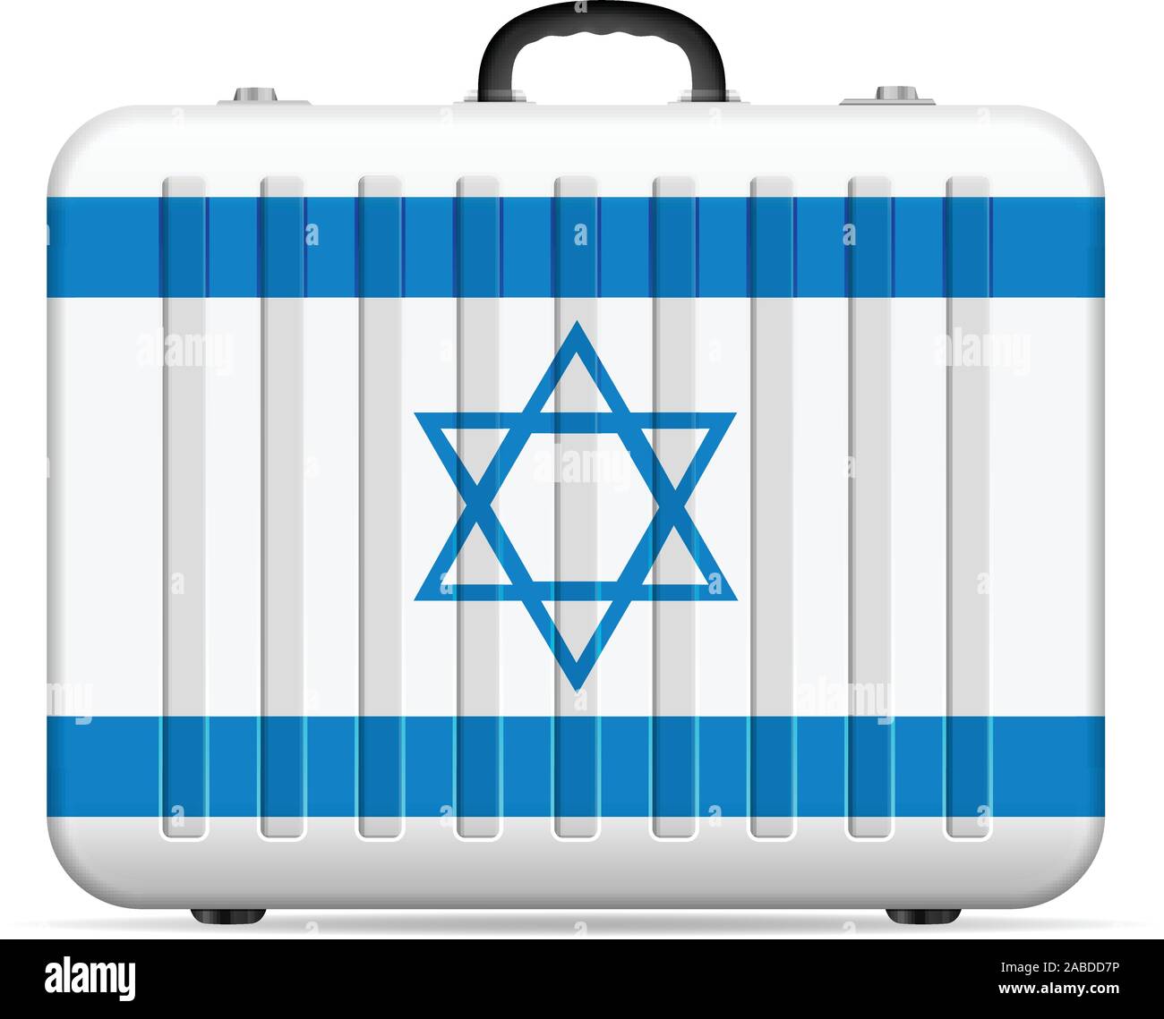 Israel flag travel suitcase on a white background. Vector illustration ...