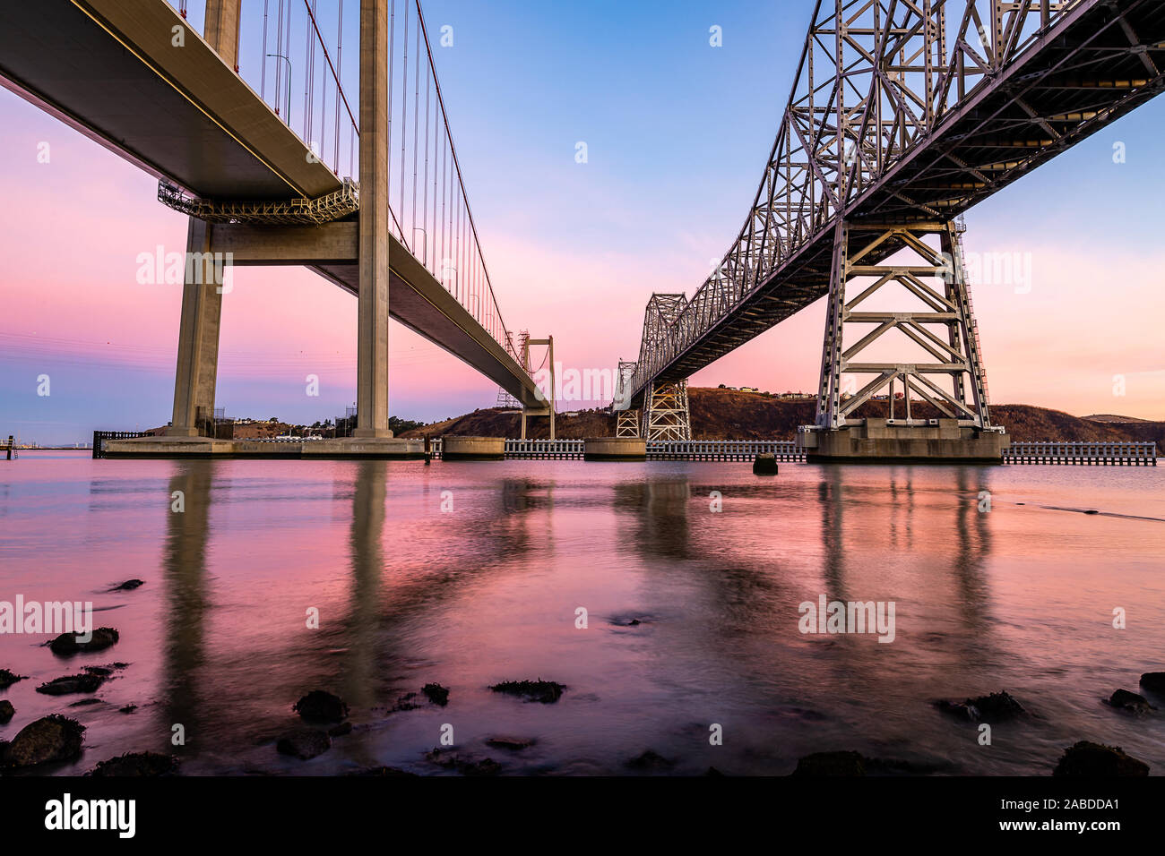 The Carquinez Bridge at Dawn Stock Photo - Alamy