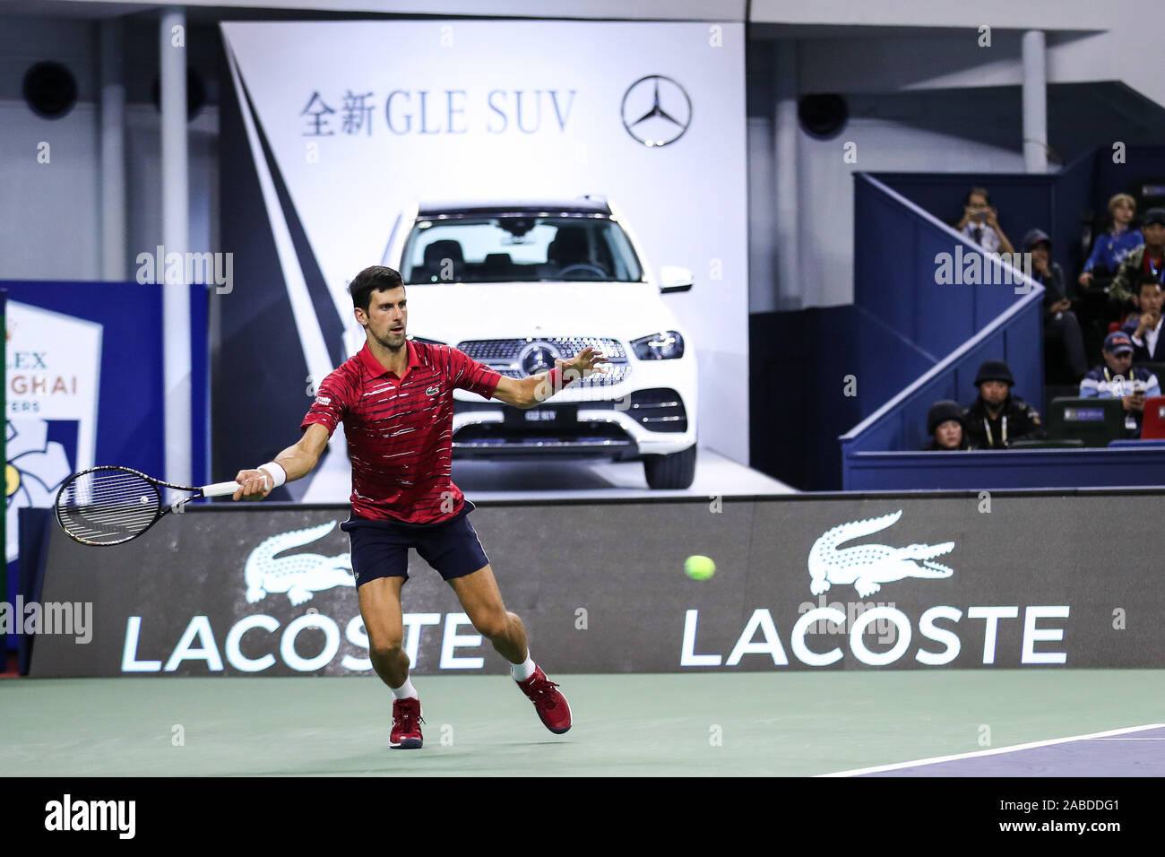 Serbian professional tennis player Novak Djokovic competes against ...