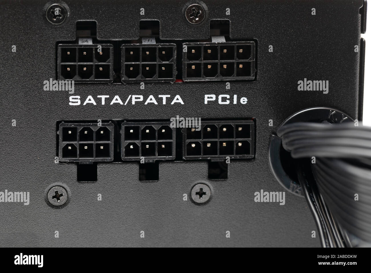 Modular power supply with cables for desktop pc Stock Photo - Alamy