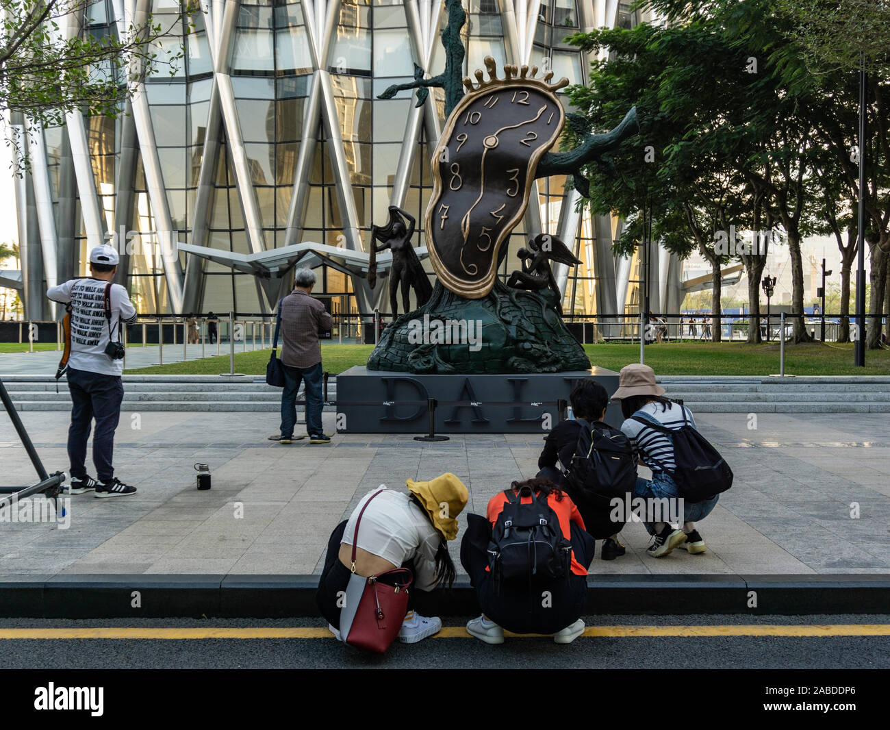 Asian squat Chinese photographing art from a low angle Stock Photo - Alamy