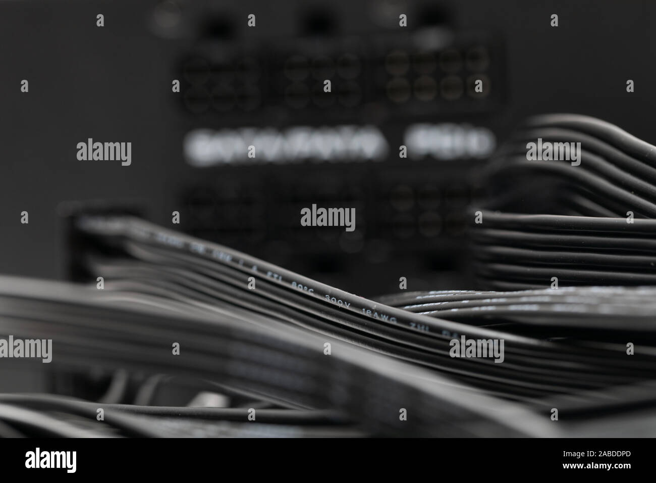 Modular power supply with cables for desktop pc Stock Photo - Alamy