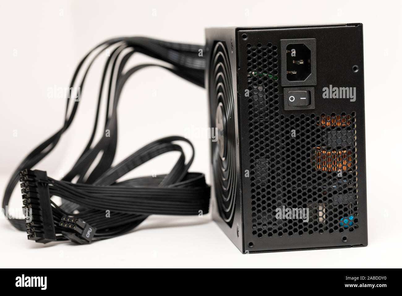 Modular power supply with cables for desktop pc Stock Photo - Alamy